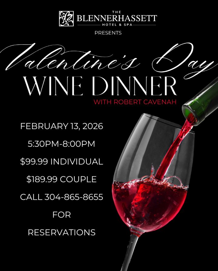 Valentine's Day Wine Dinner at Blennerhassett Hotel